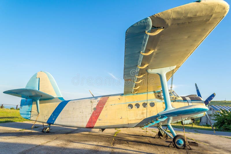 Old plane stock image. Image of aircraft, antique, aviation - 154367977