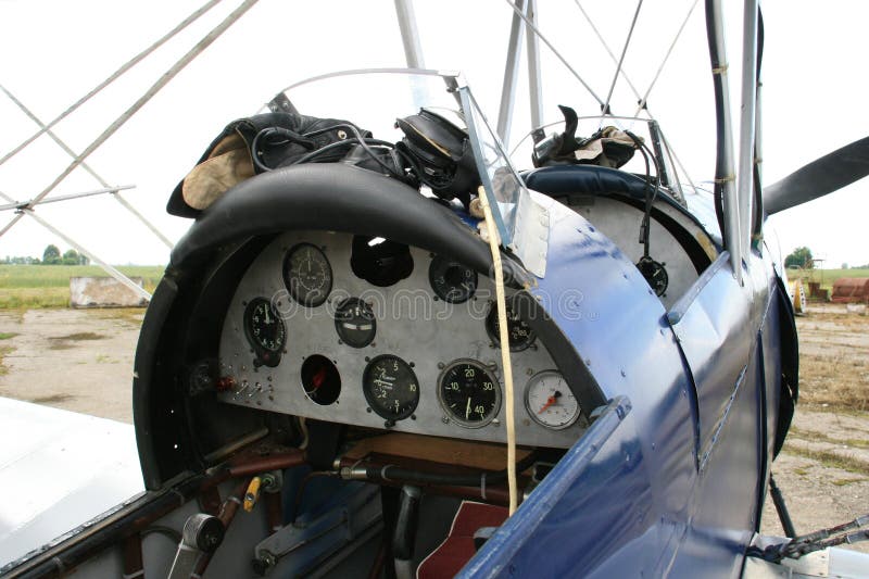 Old Plane Panel in Vintage Retro Plane Stock Photo - Image of ...