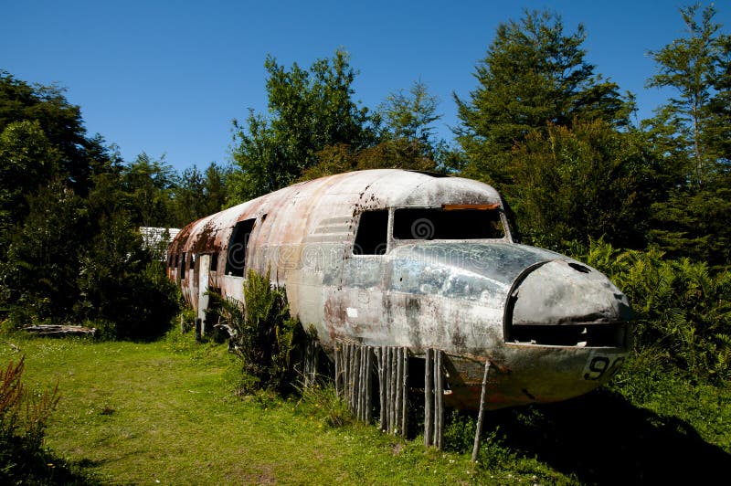Old Plane Wreck stock photo. Image of chile, abandoned - 95424684