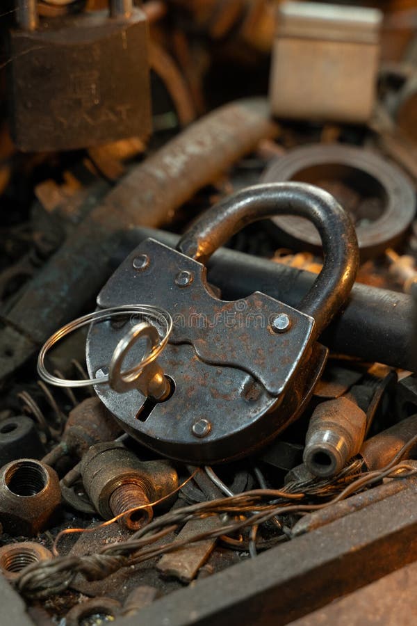 Old Planks Barn Castle Lock Background Stock Photo - Image of guard ...