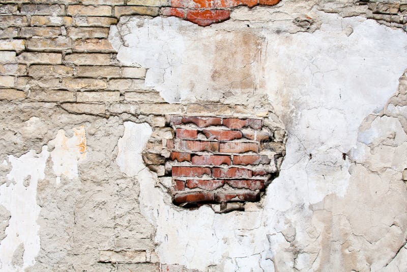 Old Plaster Brick Wall Texture Stock Photo - Image of block, retro ...
