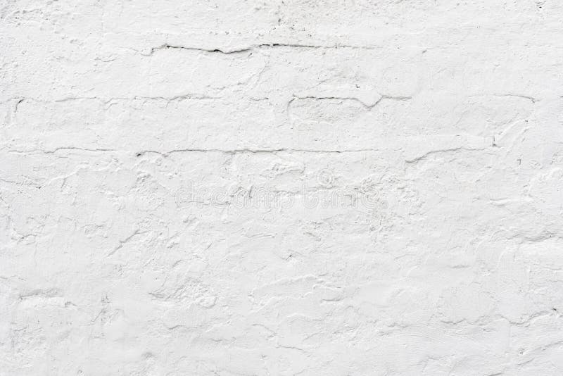Old Plaster Wall Painted in White with Brick Pattern Stock Image ...