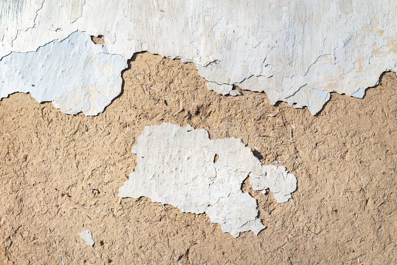 The Old Plastered Wall Background. the Texture of the Old Peeling ...