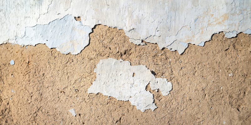 The Old Plastered Wall Background. the Texture of the Old Peeling ...