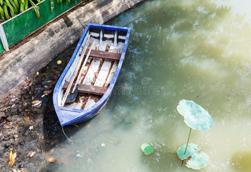 Old plastic boat stock image. Image of happy, autumn - 40610671