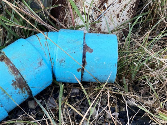 Old Plastic Pipe in the Park Stock Photo - Image of metal, recycling ...