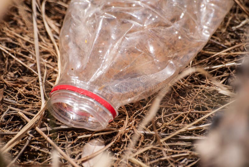 Old Plastic Trash in the Grass. Stock Image - Image of disposal, lawn ...