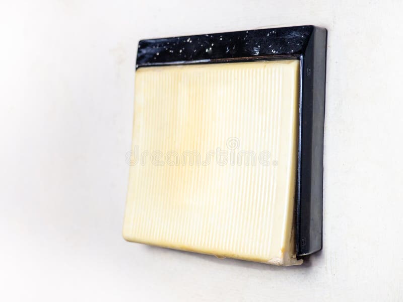 Old Plastic Wall Light Switch. Vintage Device Stock Photo - Image of ...