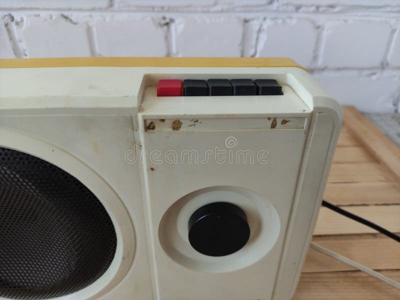 Old Plastic Wired Soviet Radio Receiver Stock Photo - Image of wave ...