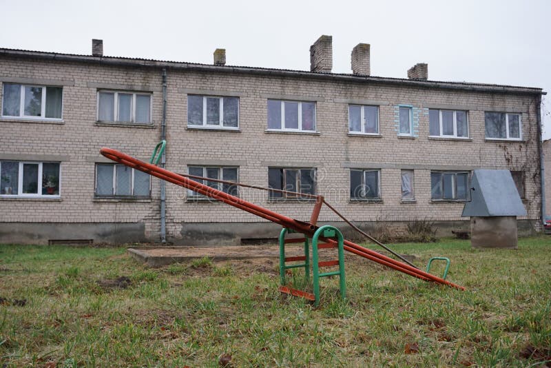 The old playground stock photo. Image of playground, grey - 83961074