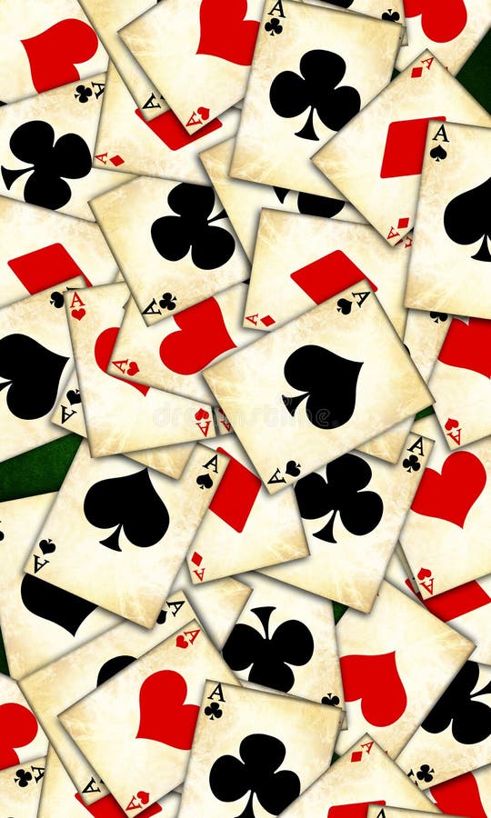 Playing Cards Seamless Background Pattern Stock Vector - Illustration ...