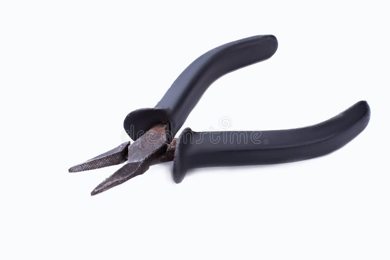 Old Pliers with Rubber Handle. Stock Photo - Image of iron, object ...