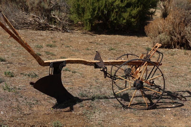 Old Plow on a Farm As Decoration Stock Image - Image of work, industry ...