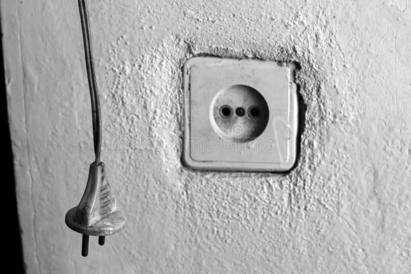 Old Electrical Outlet. Photo in Retro Style Stock Photo - Image of ...