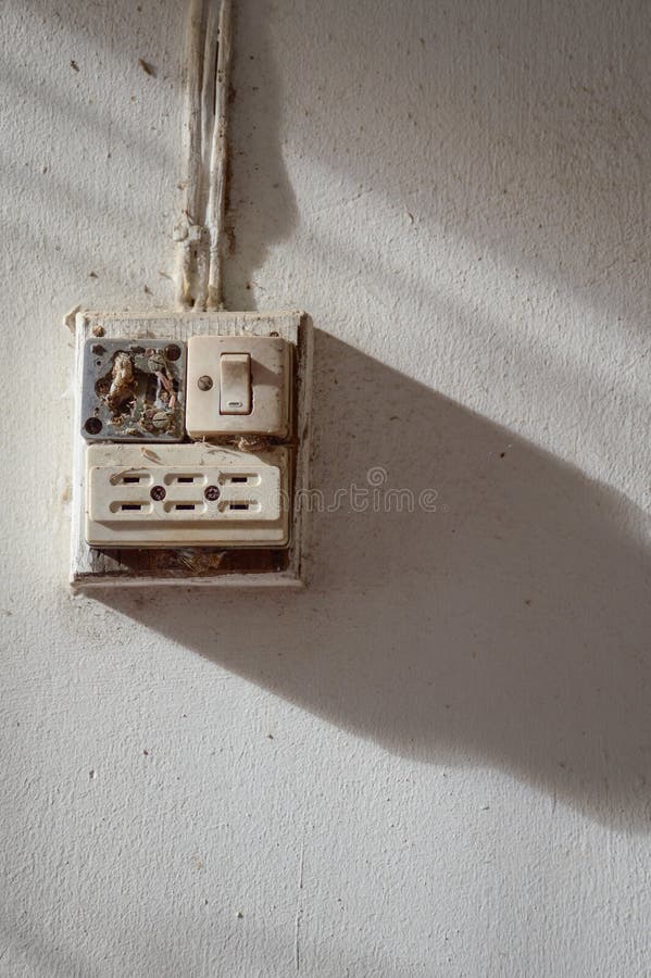 Old plug old cement wall stock photo. Image of architecture - 77636390