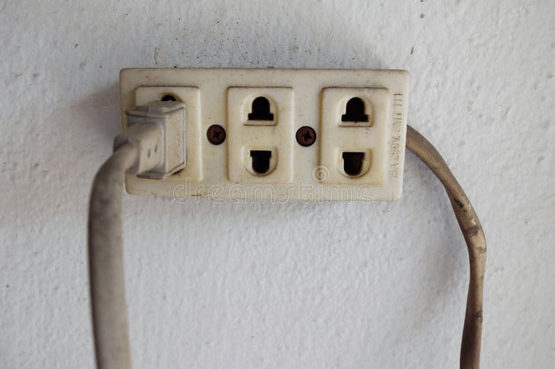 Old plug socket stock photo. Image of home, electricity - 59979300