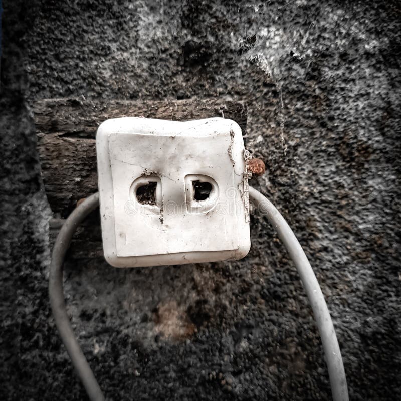 Old Plugs Sockets on the Wall Stock Photo - Image of nail, plugs: 325857112