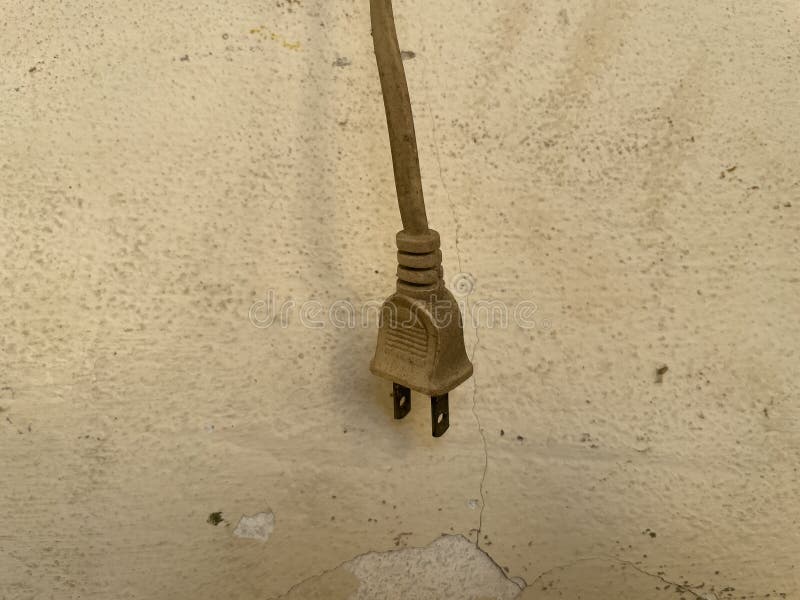 Old Plugs and Wires on the Wall. Stock Image - Image of statue, yellow ...