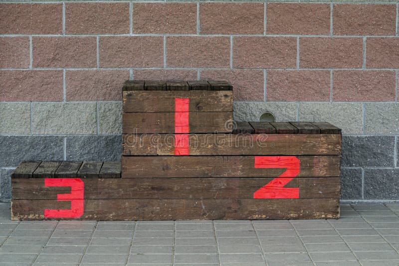 Old Podium First Second Third Stock Photo - Image of gold, platform ...