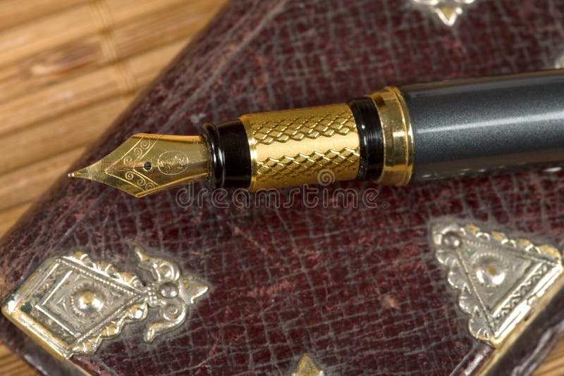 Old Poetry Book and a Fountain Pen Stock Image - Image of retro ...