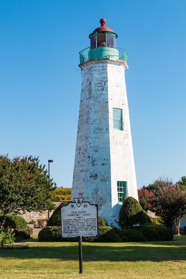 Old Point Comfort Lighthouse in Hampton, Va Editorial Stock Photo ...