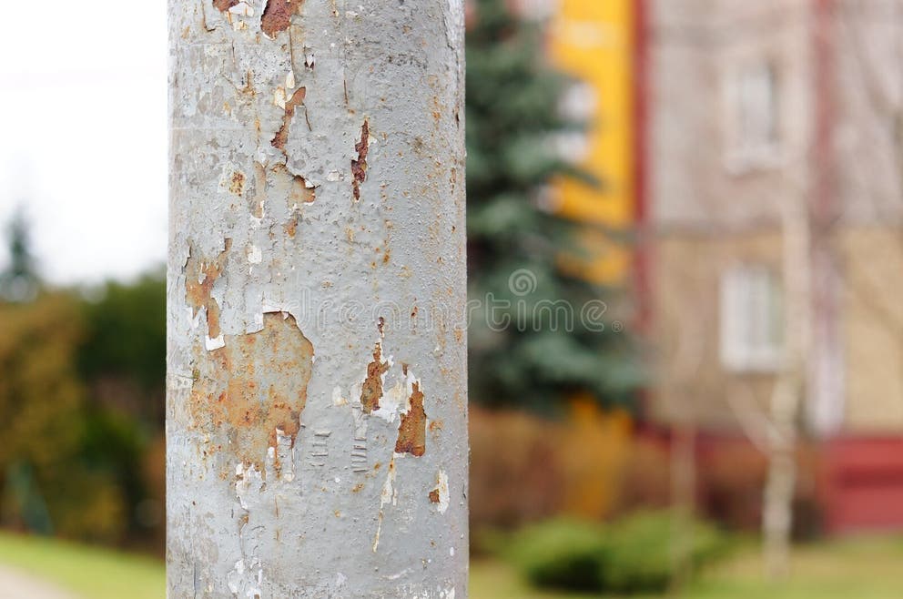 Old pole stock photo. Image of pole, metal, wood, damaged - 49376908