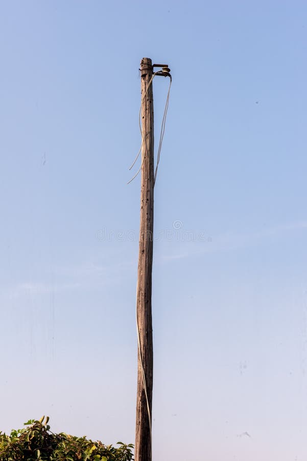 The Old Pole is Still Here. Stock Image - Image of material, used ...