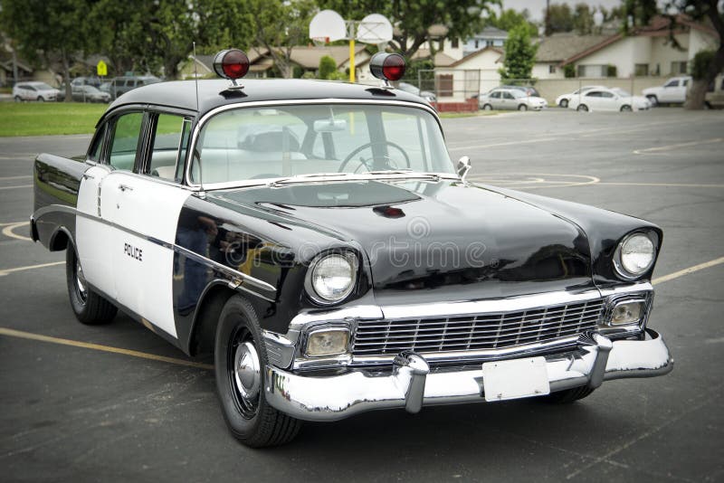 Old police car stock photo. Image of police, retro, shinny - 56036656
