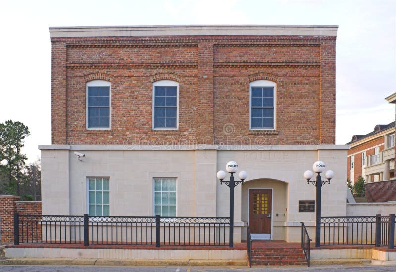 1940s Police station sign stock photo. Image of concrete - 26161376