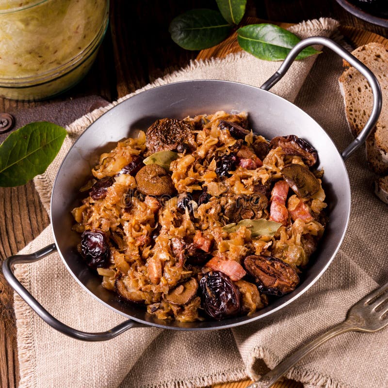 Old Polish Traditional Bigos Stock Image - Image of dinner, bread: 76559499