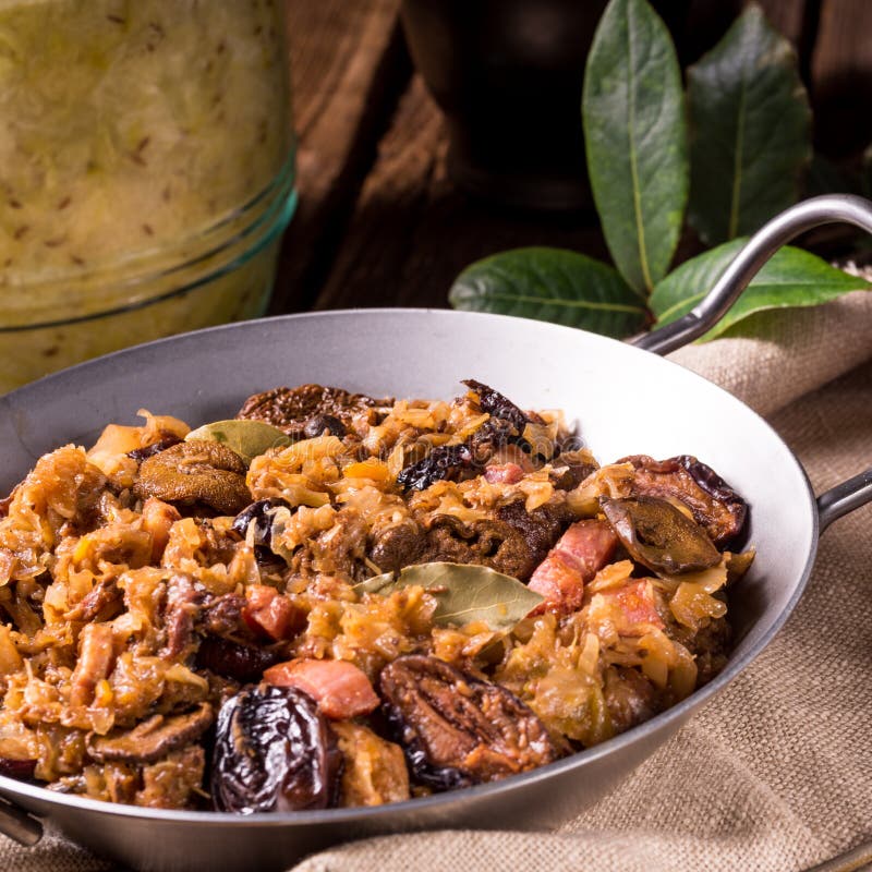 Old Polish Traditional Bigos Stock Photo - Image of homemade, closeup ...