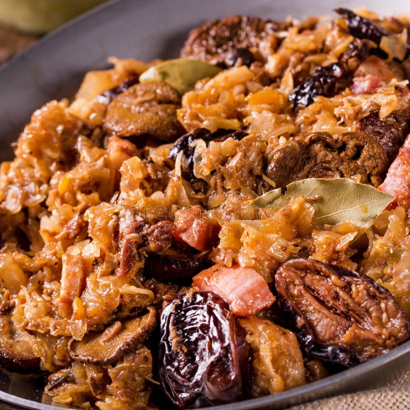 Old Polish Traditional Bigos Stock Photo - Image of homemade, closeup ...