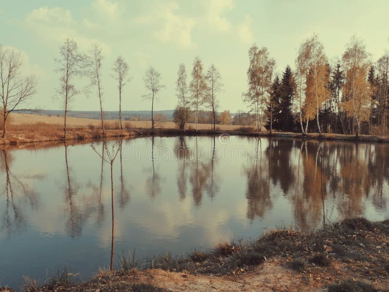 Old pond stock photo. Image of pond, autumn, shore, lake - 26635812
