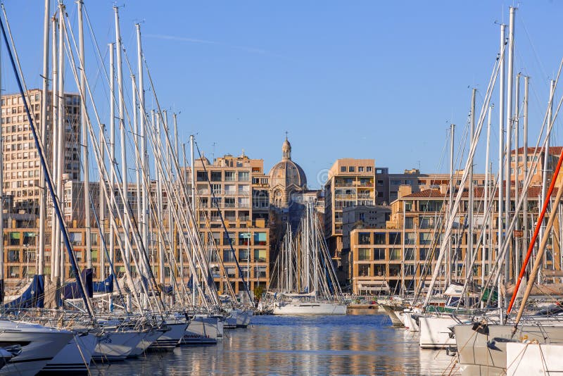 The Old Port of Marseille, France Editorial Stock Photo - Image of ...