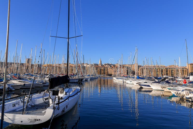 The Old Port of Marseille, France Editorial Stock Image - Image of ...