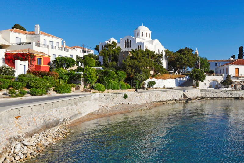 The Old Port of Spetses, Greece Stock Image - Image of tradition ...