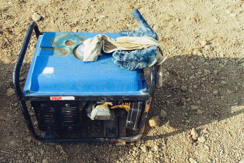 Old Portable Fuel Powered Generator Stock Image - Image of fuel ...