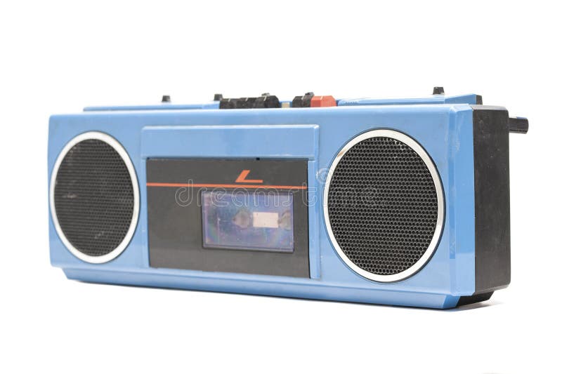 Old Portable Stereo Cassette Recorder. Stock Image - Image of singer ...