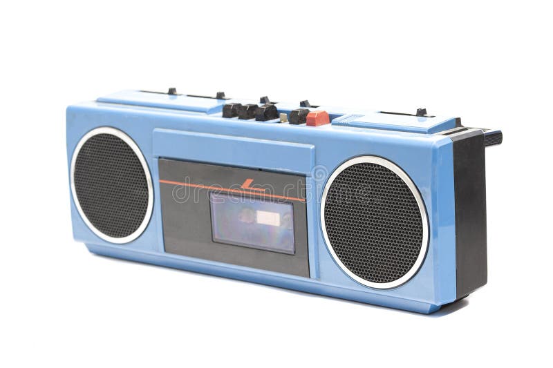 Old Portable Stereo Cassette Recorder. Stock Photo - Image of ...