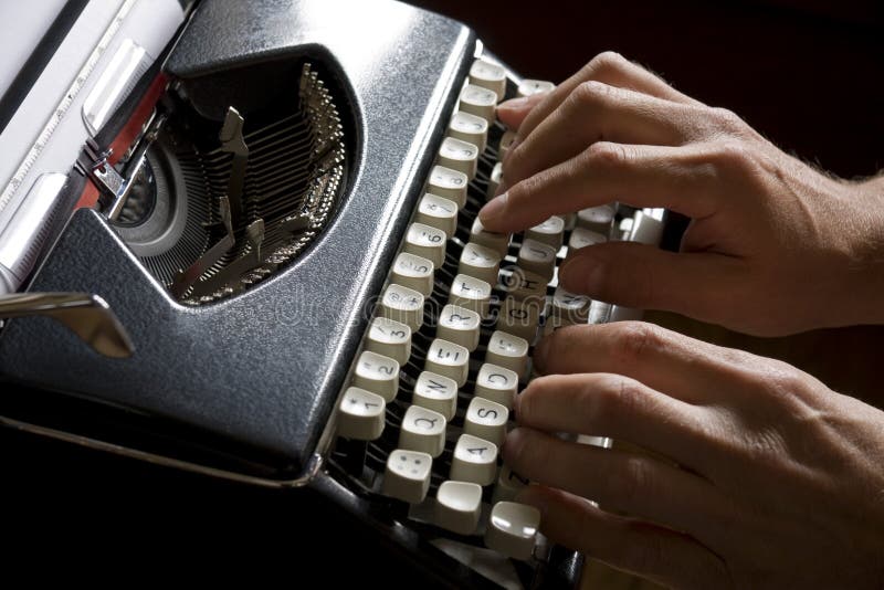 Old portable typewriter stock photo. Image of style, male - 5968710