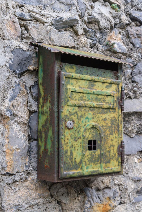 Old post box stock photo. Image of outdated, wall, mail - 173082944