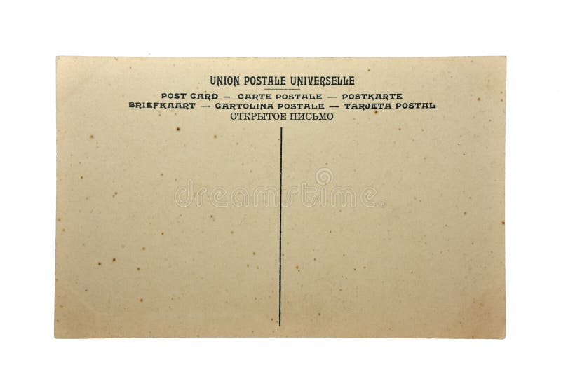 Old Post Card Carte Postale Stock Photo - Image of isolated, postale ...