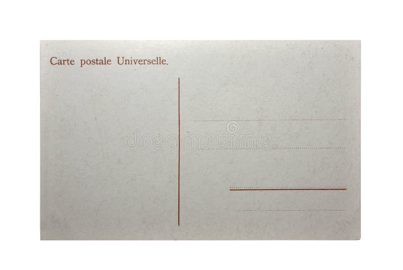 Old Post Card Carte Postale Stock Photo - Image of background, mail ...