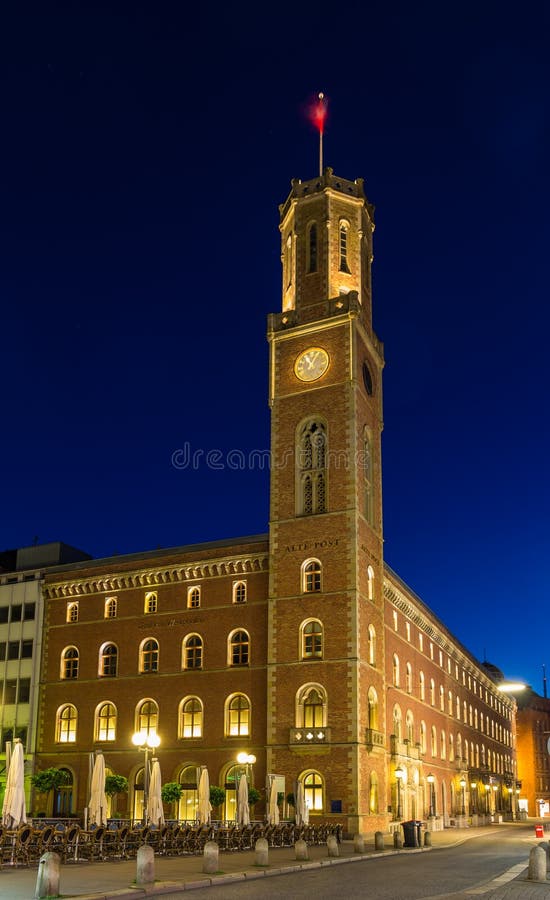 The Old Post Office in Hamburg, Germany Stock Photo - Image of ...