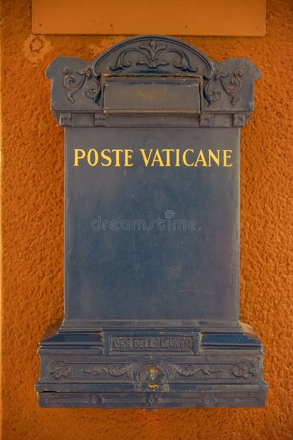 Old Post Office Mailbox of the Vatican Installed on an Orange Wall ...