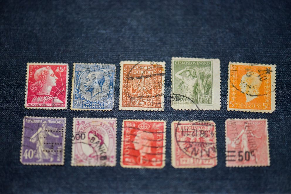 Old Postage Stamp on the Table Editorial Photography - Image of ...