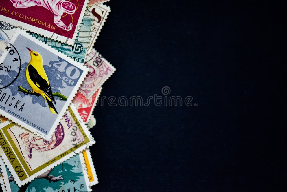 Old Postage Stamp on the Table Editorial Stock Image - Image of antique ...