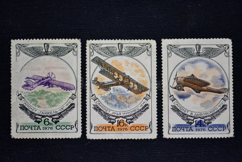 Old Postage Stamp on the Table Editorial Stock Photo - Image of collage ...