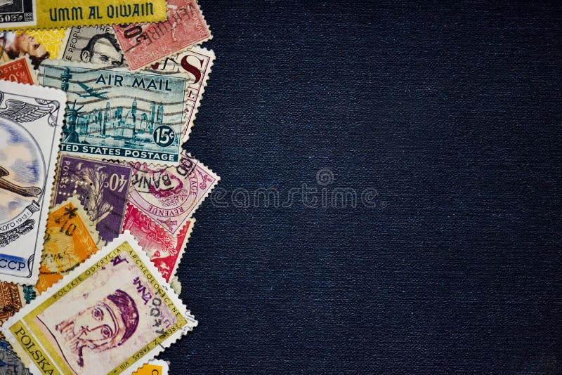 Old Postage Stamp on the Table Editorial Image - Image of fabric ...