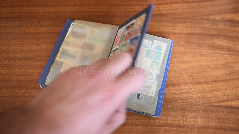 Old Postage Stamp on the Table Stock Footage - Video of texture, mark ...